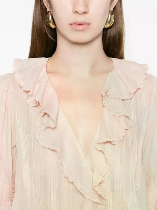 DÔEN Ruffled Blouse - Pink