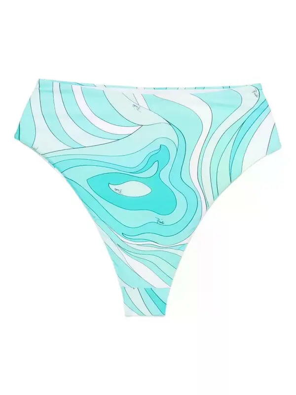 Emilio Pucci Marmo High-waist Bikini Bottom