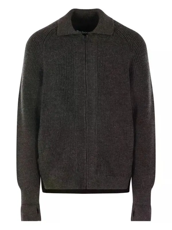 Barbour Zip-fastening Ribbed-knit Cardigan - Green