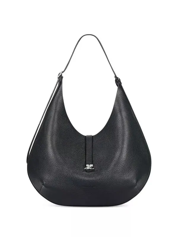 COURREGES Hobo Grained Leather Tote Bag