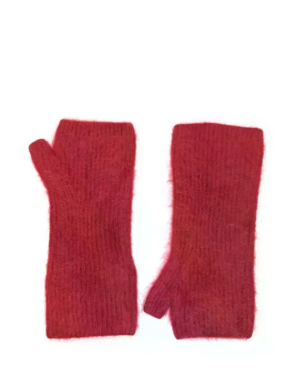 ABSOLUT CASHMERE Karolina Fingerless Cashmere Gloves - Red