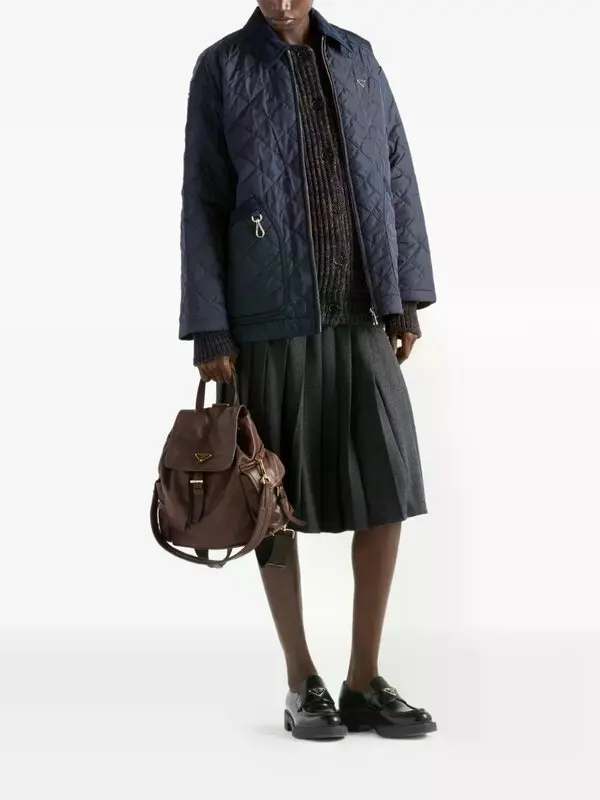 Prada Quilted Puffer Jacket - Blue