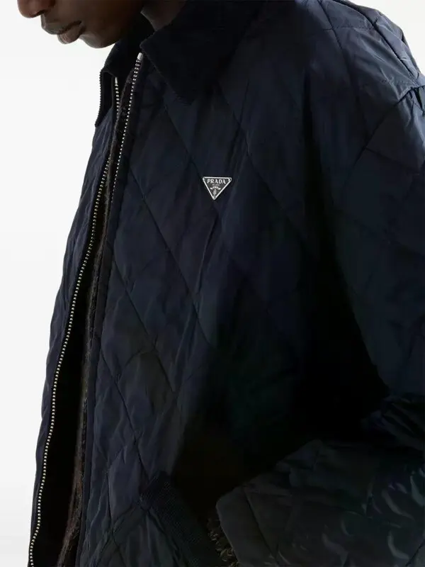 Prada Quilted Puffer Jacket - Blue