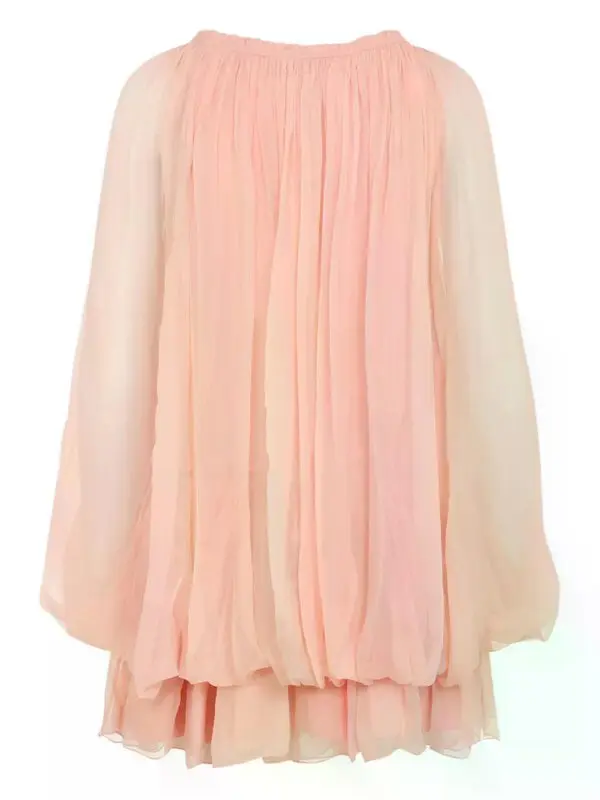 Chloé Silk Ruffled Dress - Pink