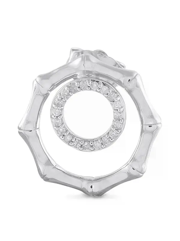 LB EXCLUSIVE 14k White Gold Diamond Geometric Earrings