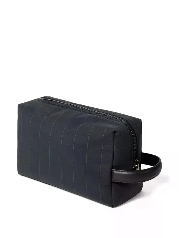 Paul Smith Pinstripe Leather-handle Wash Bag