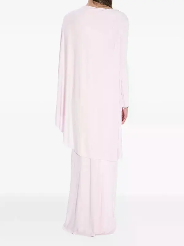 SELF-PORTRAIT Asymmetric Embellished Maxi Dress - Pink