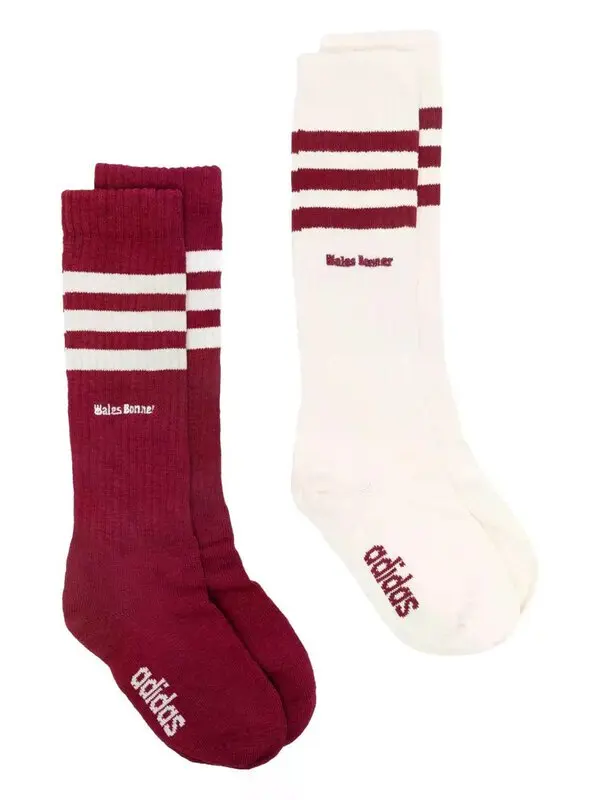 Adidas X Wales Bonner 3-stripe Socks - Red