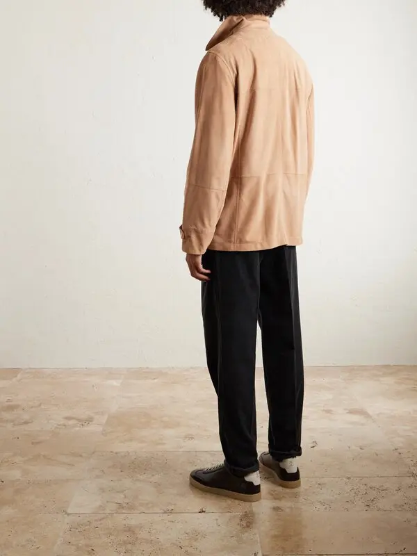 Brunello Cucinelli Suede Shirt Jacket - Neutrals