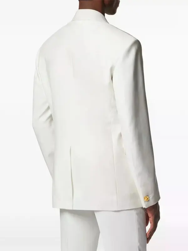 Versace Double-breasted Notched Lapel Blazer