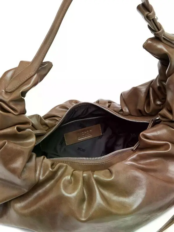 DIESEL® Gathered Shoulder Bag - Brown