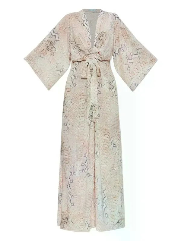 Melissa Odabash Wisdom Knot Animal-print Maxi Dress - Neutrals