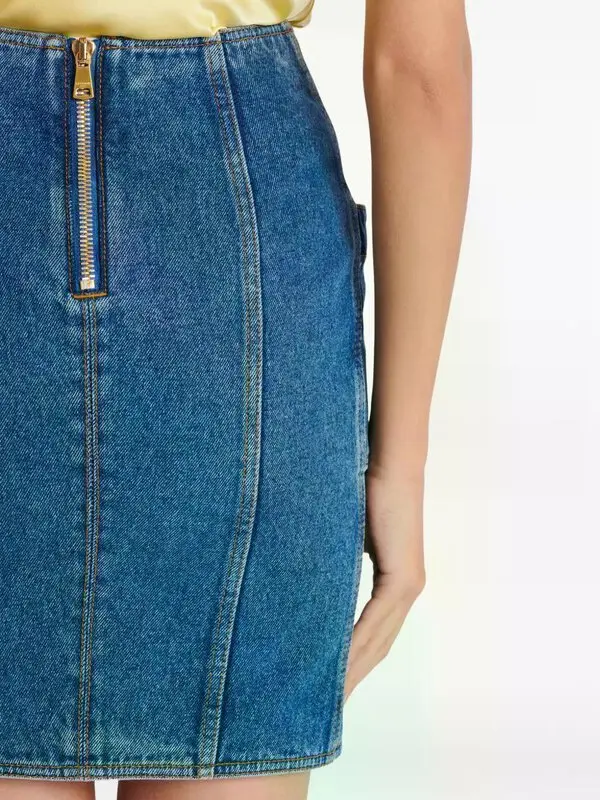 Balmain Belted Mini Skirt - Blue