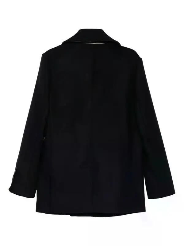 SEALUP Buttoned Double-breasted Coat - Blue