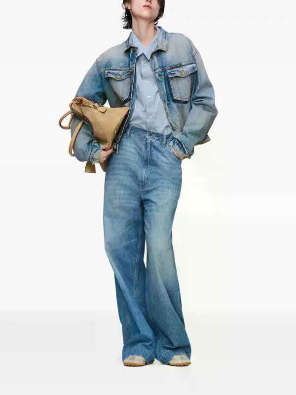 MAISON MARGIELA Patch-pockets Denim Jacket - Blue