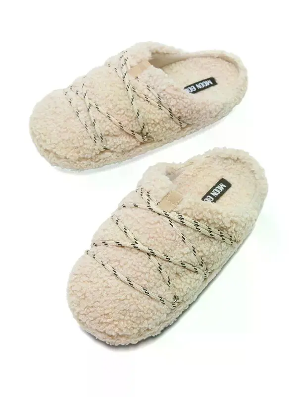 Moon Boot Teddy Cozy Slippers - Neutrals