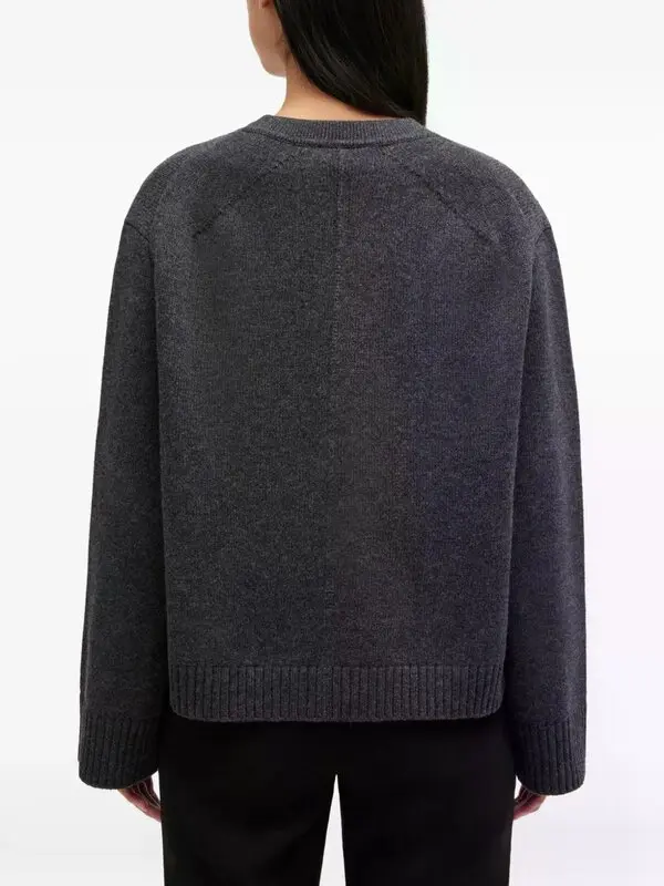GANNI Button-fastening Cardigan With Pockets - Grey