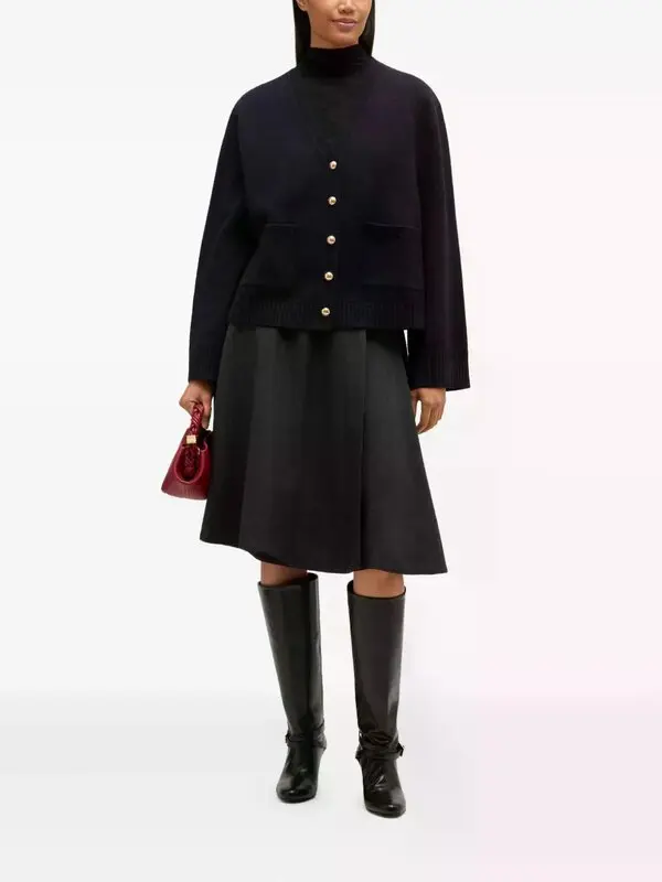 GANNI Pocket Button-fastening Cardigan - Blue