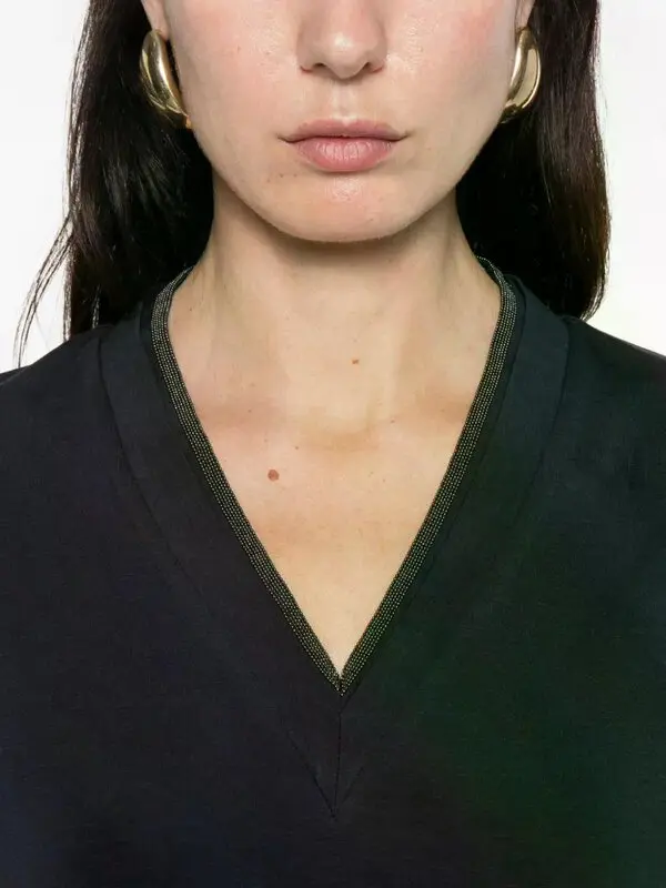 Brunello Cucinelli V-neck T-shirt - Blue