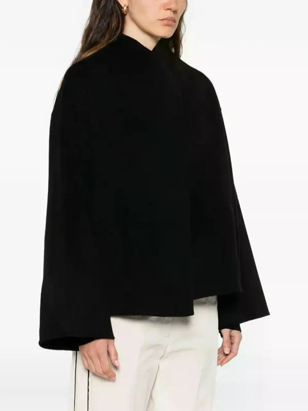 Soft Goat Open-front Oversized Coat