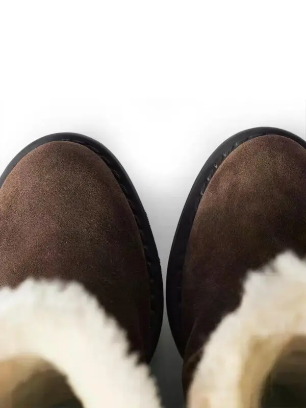 Miu Miu Shearling-lined Suede Boots
