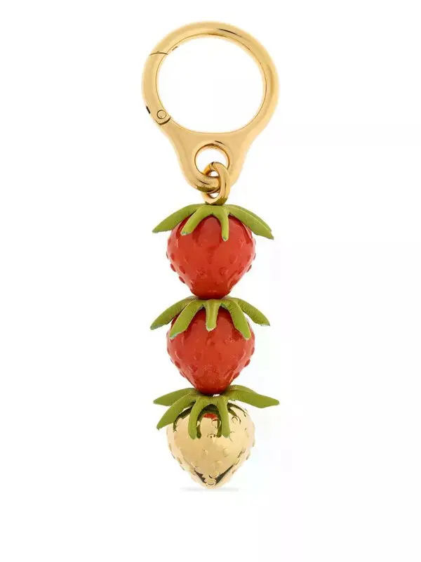 Loewe Strawberry-motif Charm - Red