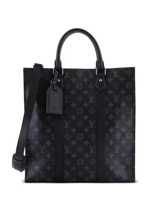 LOUIS VUITTON Sac Plat Tote Bag Monogram Eclipse Canvas