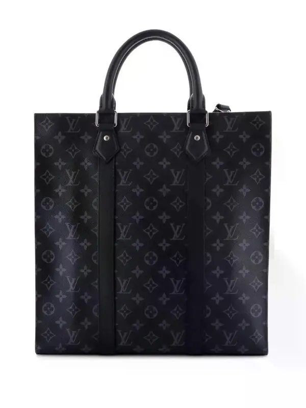 LOUIS VUITTON Sac Plat Tote Bag Monogram Eclipse Canvas