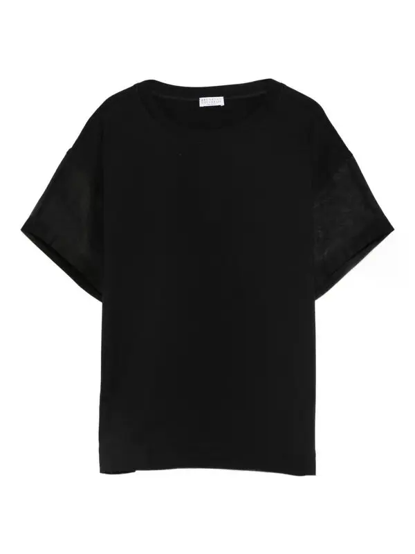 Brunello Cucinelli Semi-sheer Paneled T-shirt