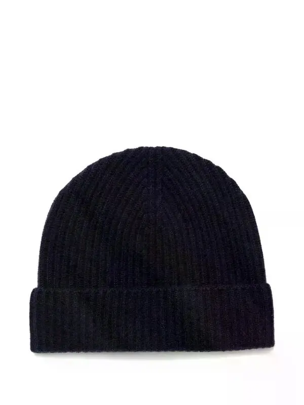 Sunspel Ribbed-knit Beanie - Blue