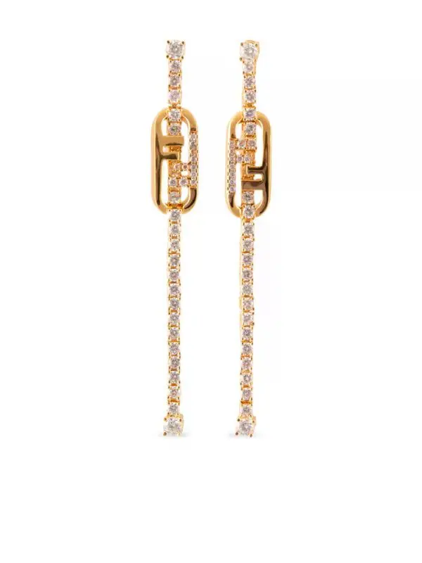 Fendi O'lock Dangle Earrings - Gold