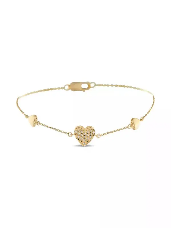 LB EXCLUSIVE 18k Yellow Diamond Heart Bracelet - Gold