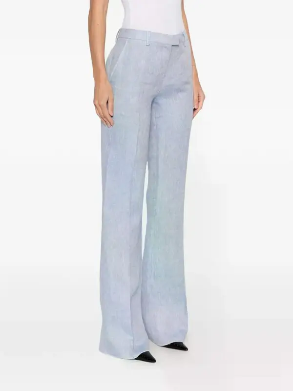 Etro Linen Tailored Trousers - Blue