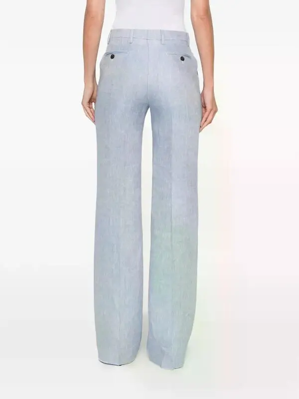 Etro Linen Tailored Trousers - Blue