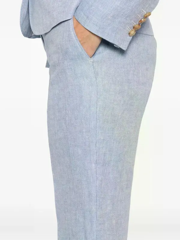 Etro Linen Tailored Trousers - Blue