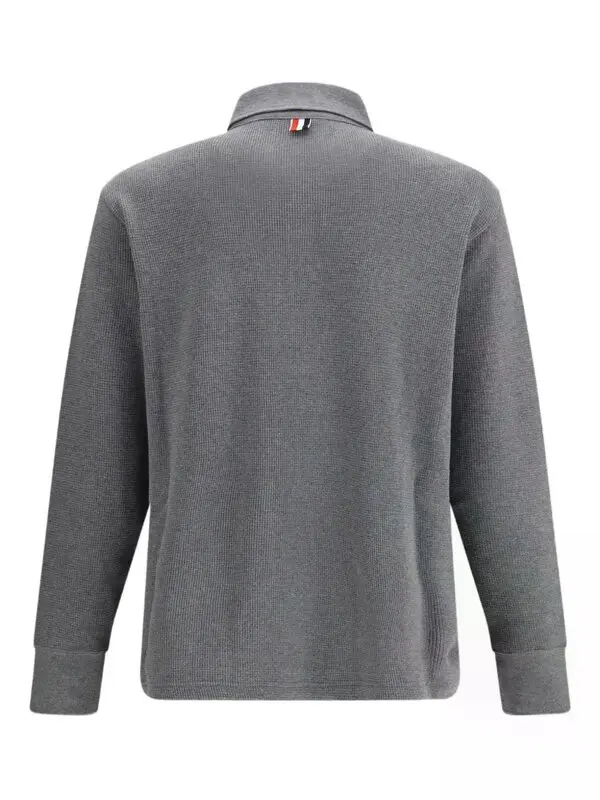 Thom Browne Long Sleeve Patch Pocket Polo Shirt