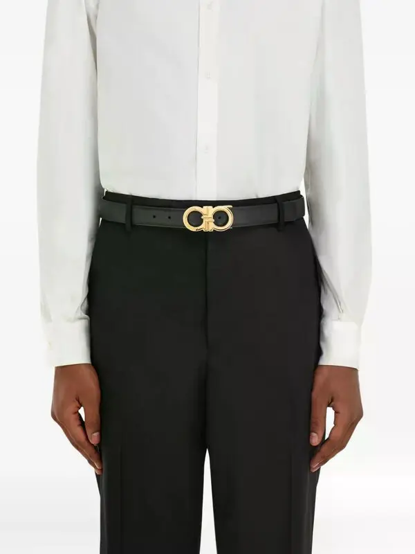 FERRAGAMO Gancini Buckle Belt - Black