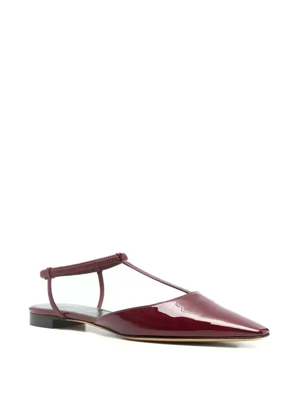 ERALDO Point-toe Flat Pumps - Red
