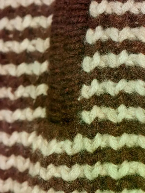 Studio Nicholson Striped Zip-neck Sweater - Brown
