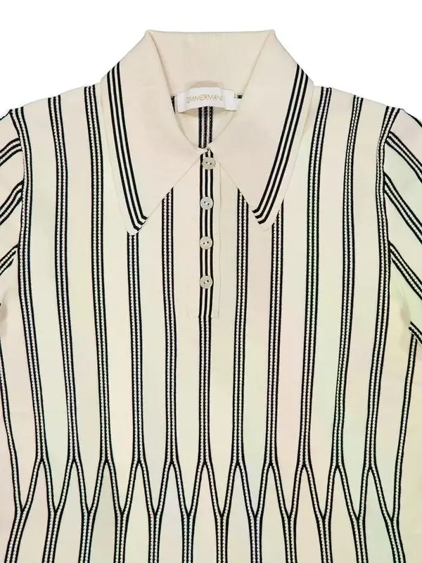 Zimmermann Long-sleeve Polo Top - Neutrals