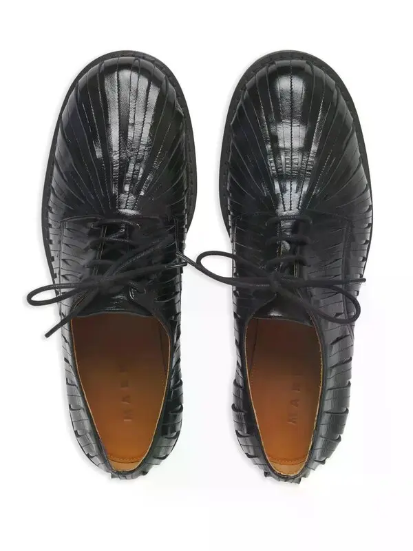 Marni Leather Strip Derby Shoes
