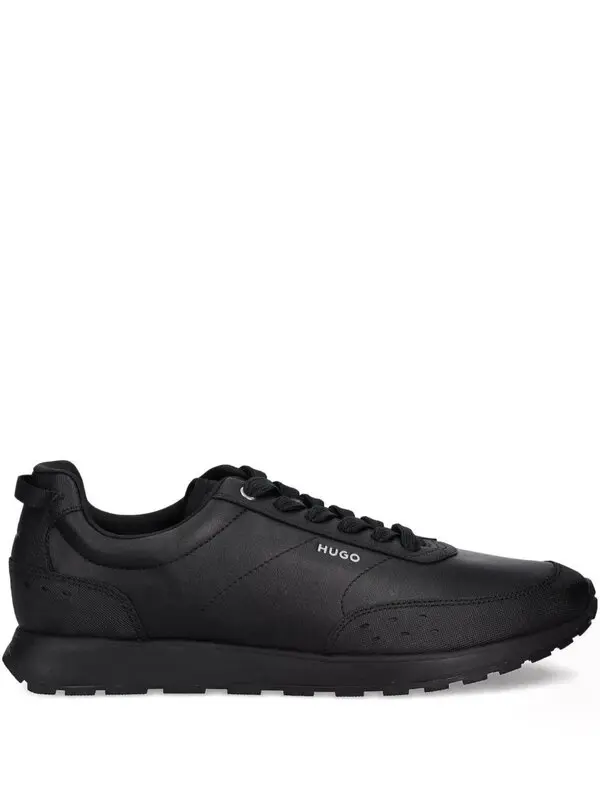 Hugo Panelled Lace-up Sneakers - Black