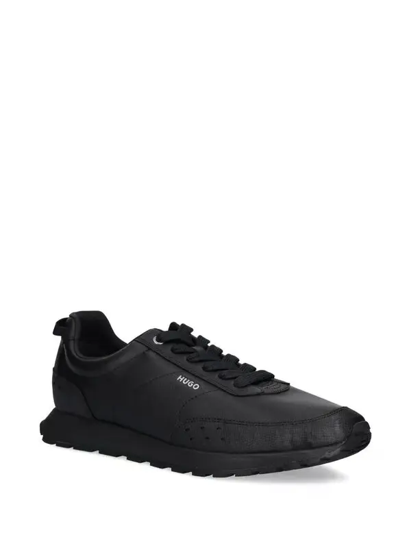 Hugo Panelled Lace-up Sneakers - Black