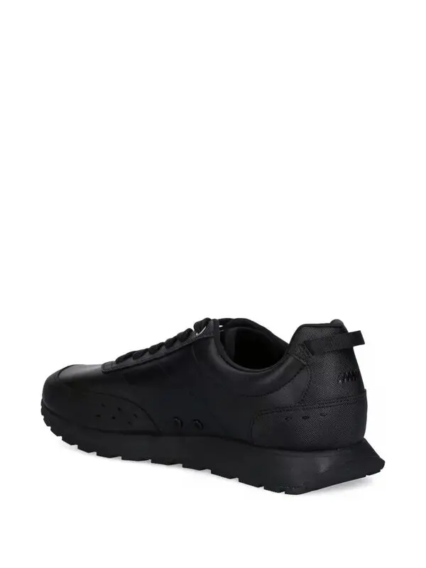 Hugo Panelled Lace-up Sneakers - Black
