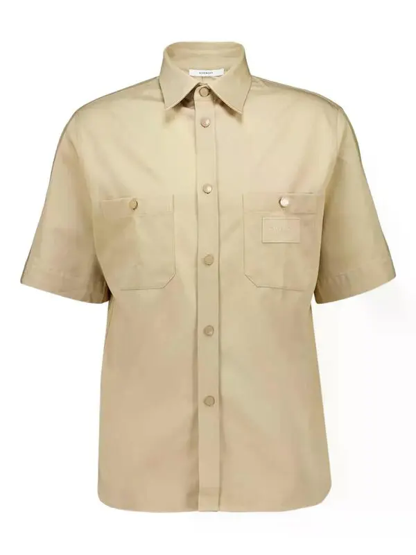 Givenchy Short-sleeve Cotton Shirt - Neutrals