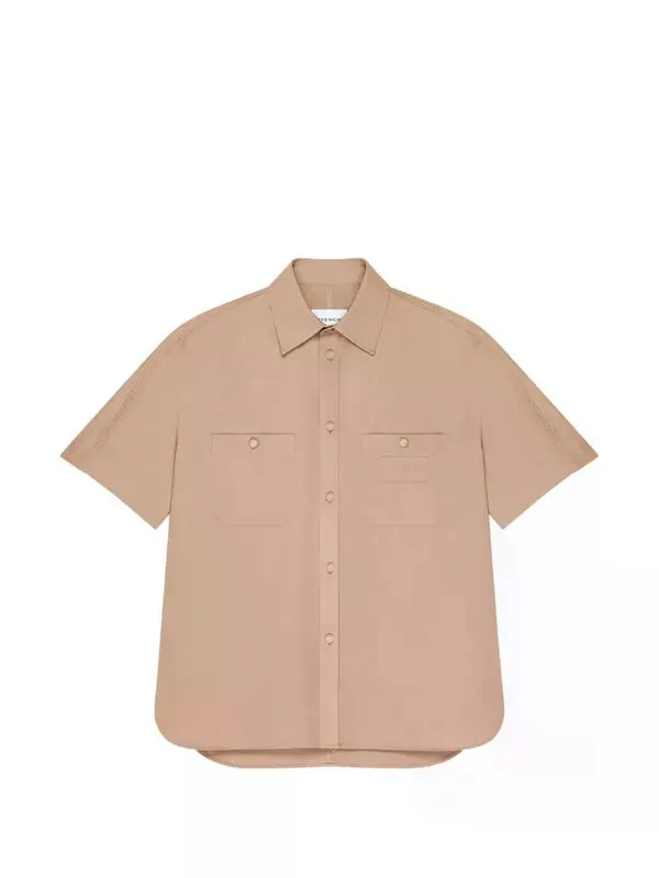 Givenchy Couture Seam Shirt In Cotton With Logo Patch
