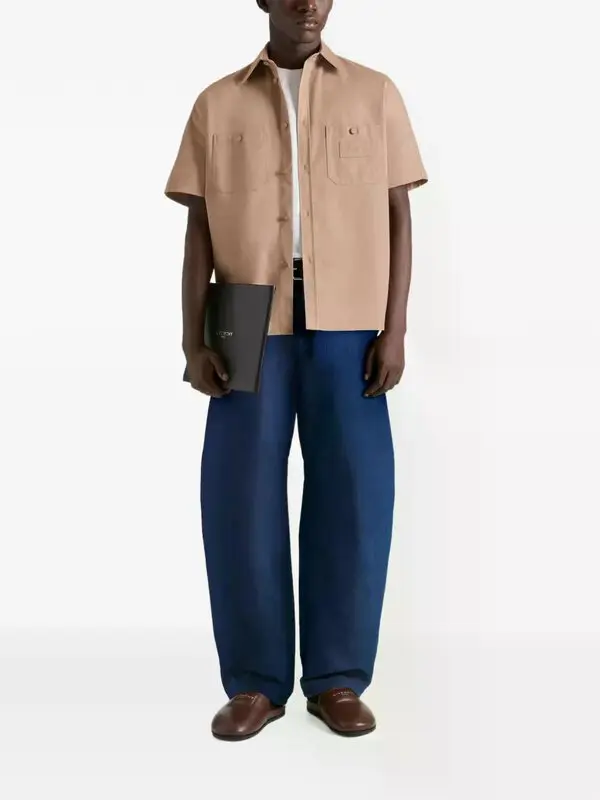 Givenchy Couture Seam Shirt In Cotton With Logo Patch