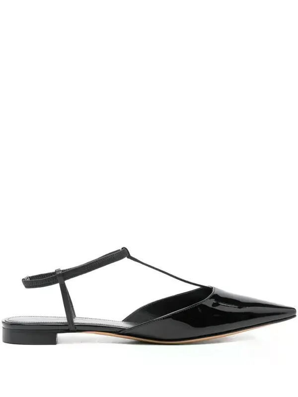 ERALDO Point-toe Flat Pumps - Black