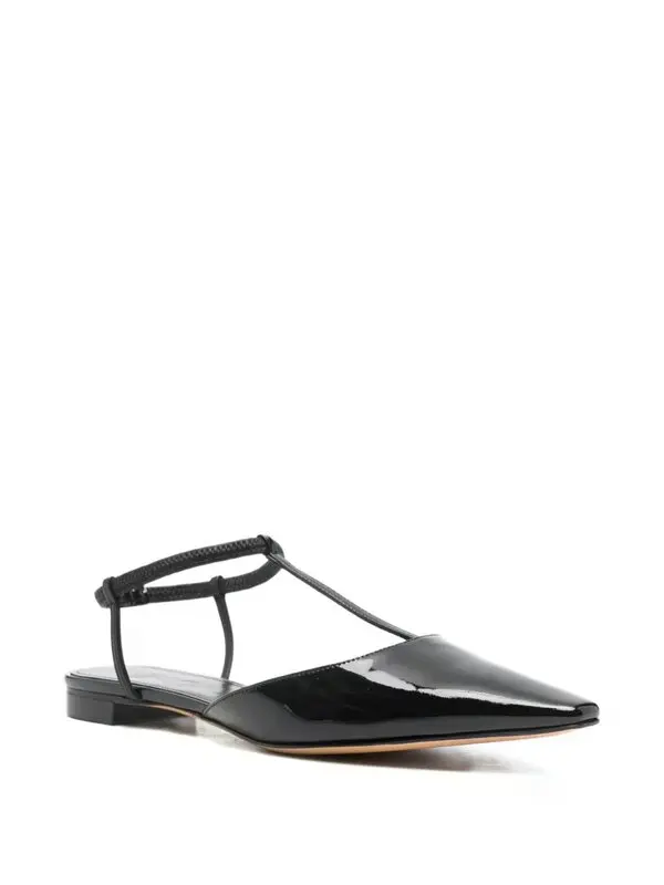 ERALDO Point-toe Flat Pumps - Black