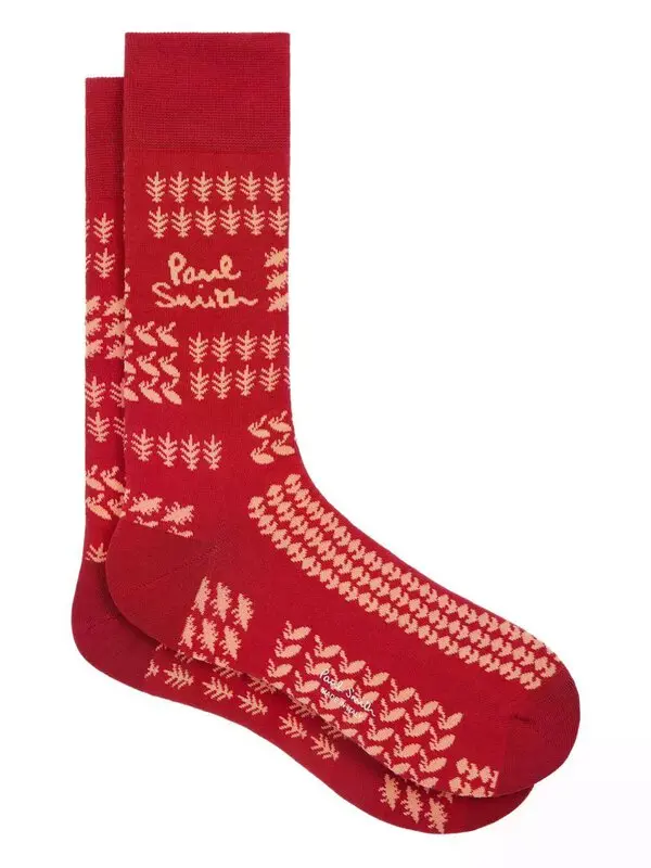 Paul Smith Patterned Socks - Red